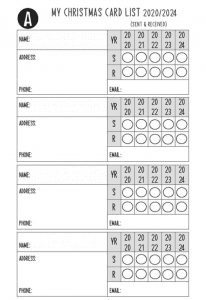 Christmas Card Address Book and Tracker | Red 6 x 9 inch Log Book ...