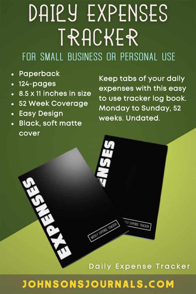 Expense Tracker | Daily Expenses Log Book For Small Business - Johnson ...