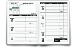 Tax Year Diary Income and Expenses Log Book 2022/2023 – Johnson's Journals