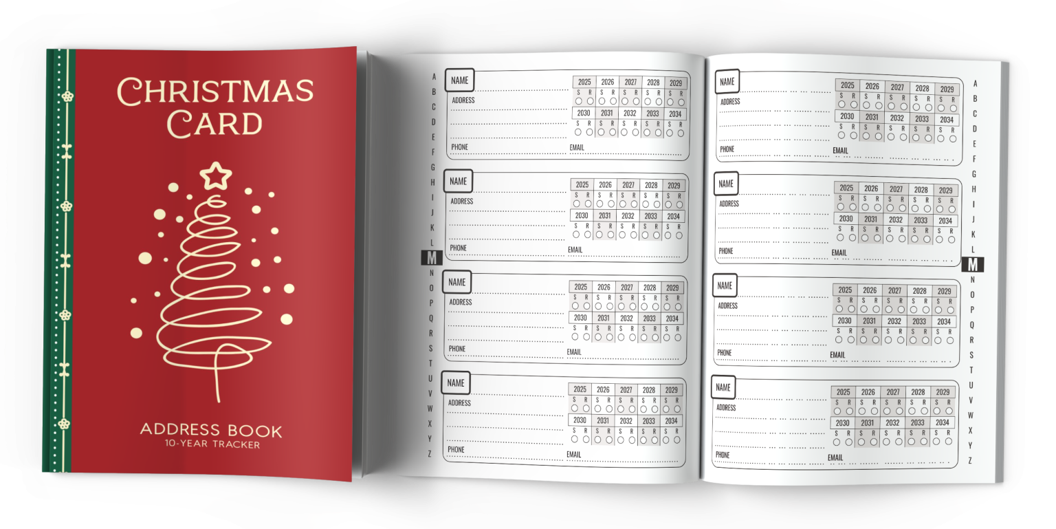 Christmas Card Address Books - Johnson's Journals